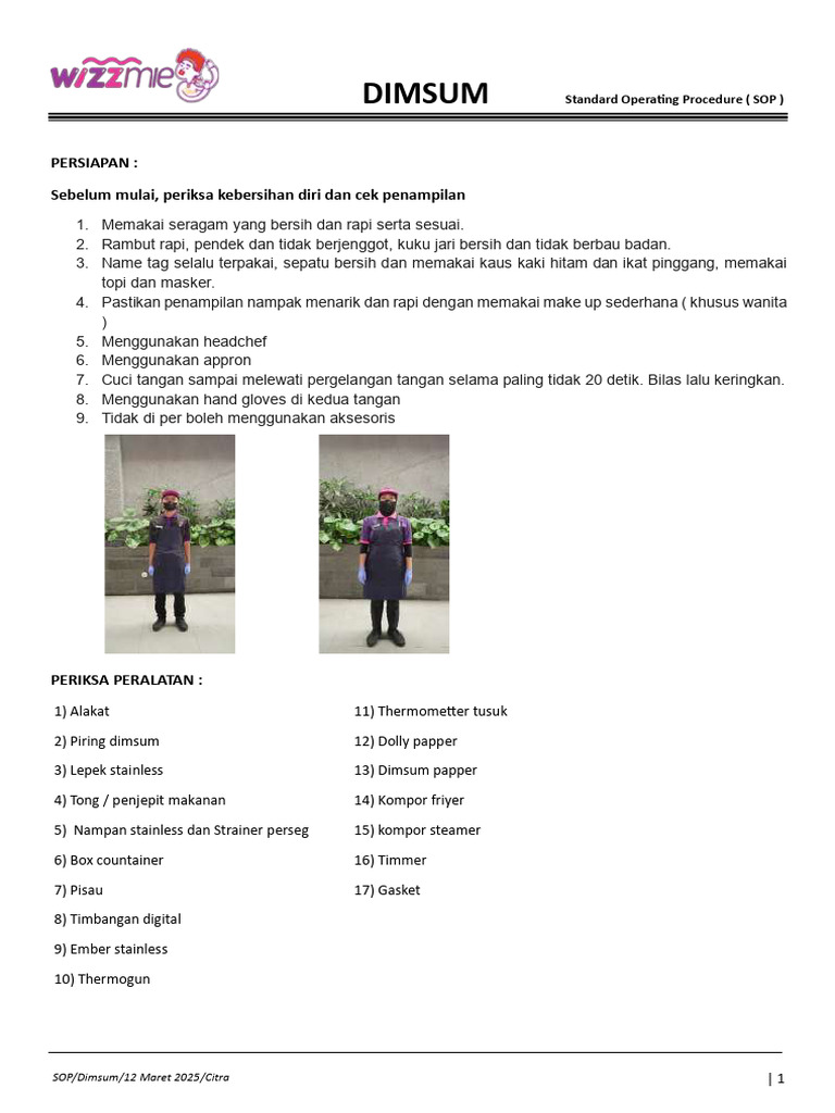 SOP Dimsum TNI AD 2025 | PDF