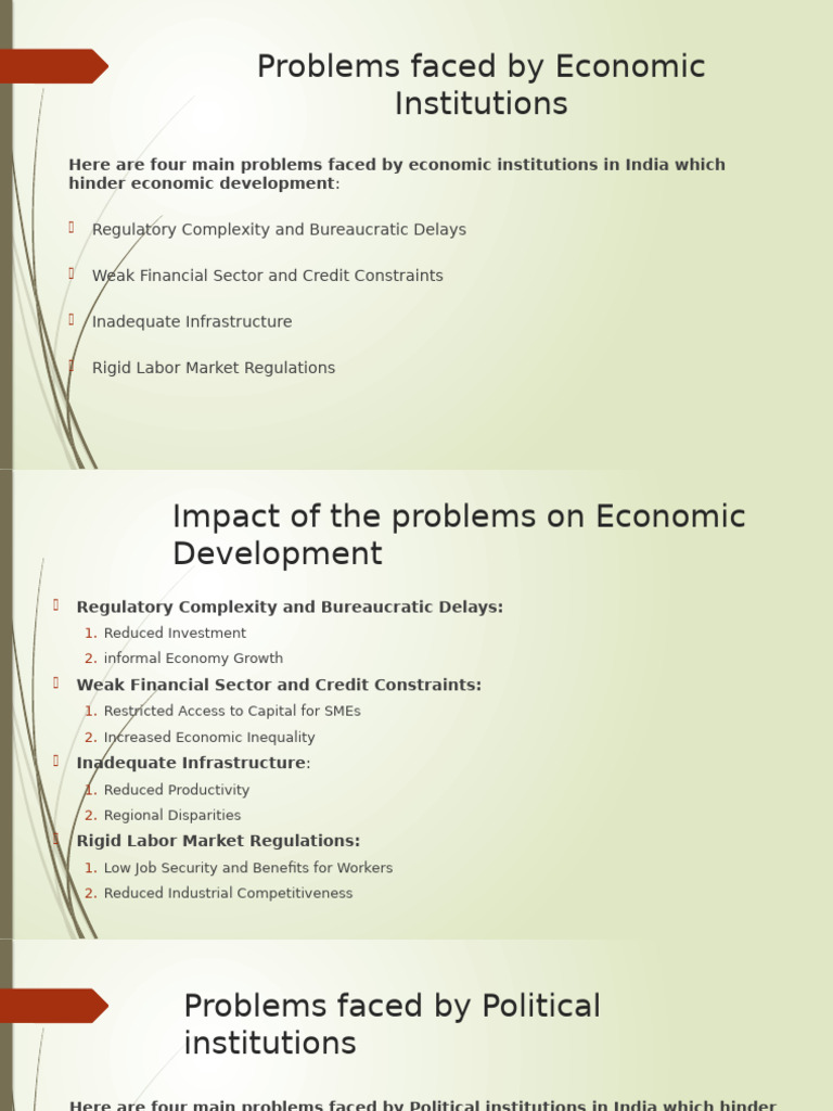 Impact and Problems of Instituions On Economic Development | PDF