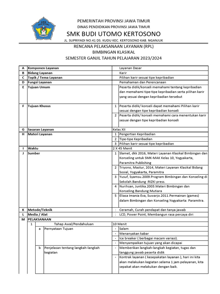 RPL Kelas Xii Ganjil 2023 2024 | PDF