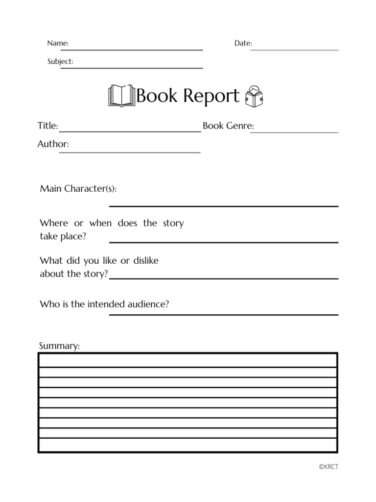 BookReportTemplate 1 | PDF