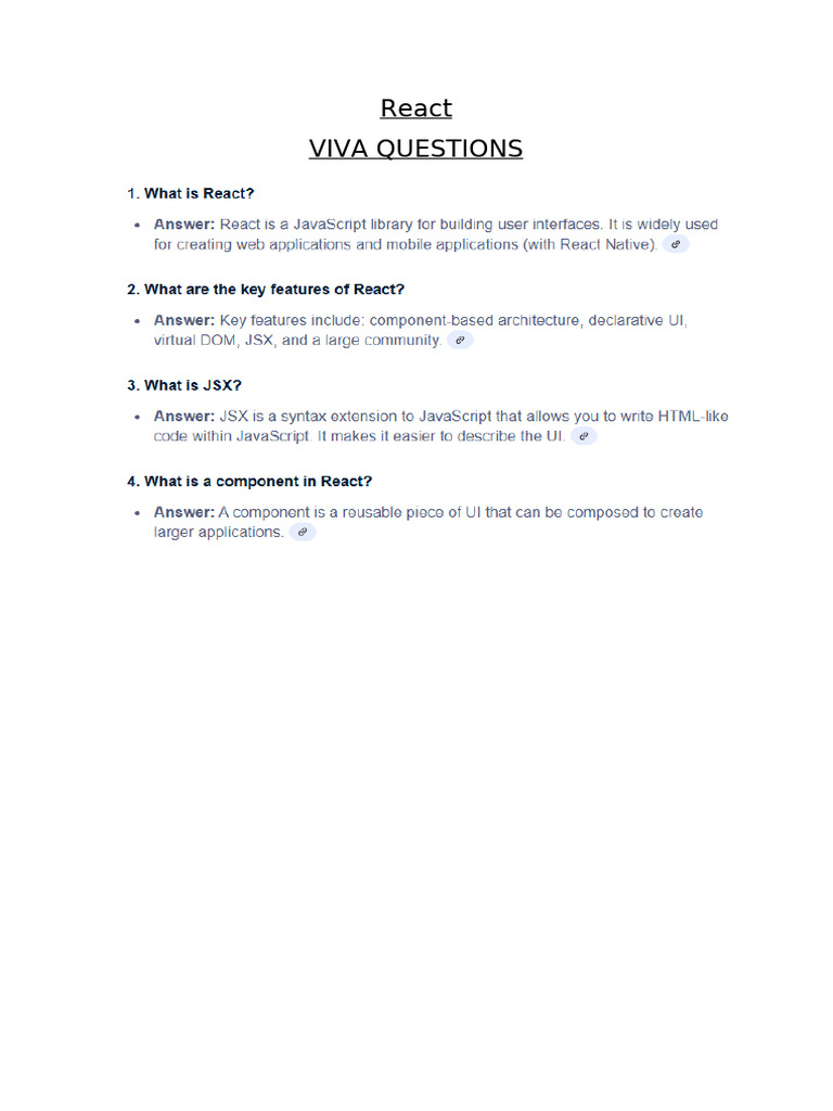 React Viva Questions | PDF