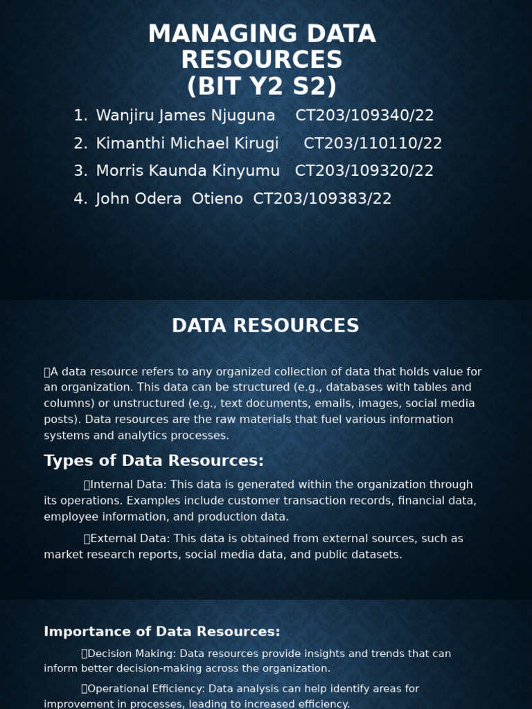Managing Data Resources (BIT Y2 S2) | PDF | Security | Computer Security
