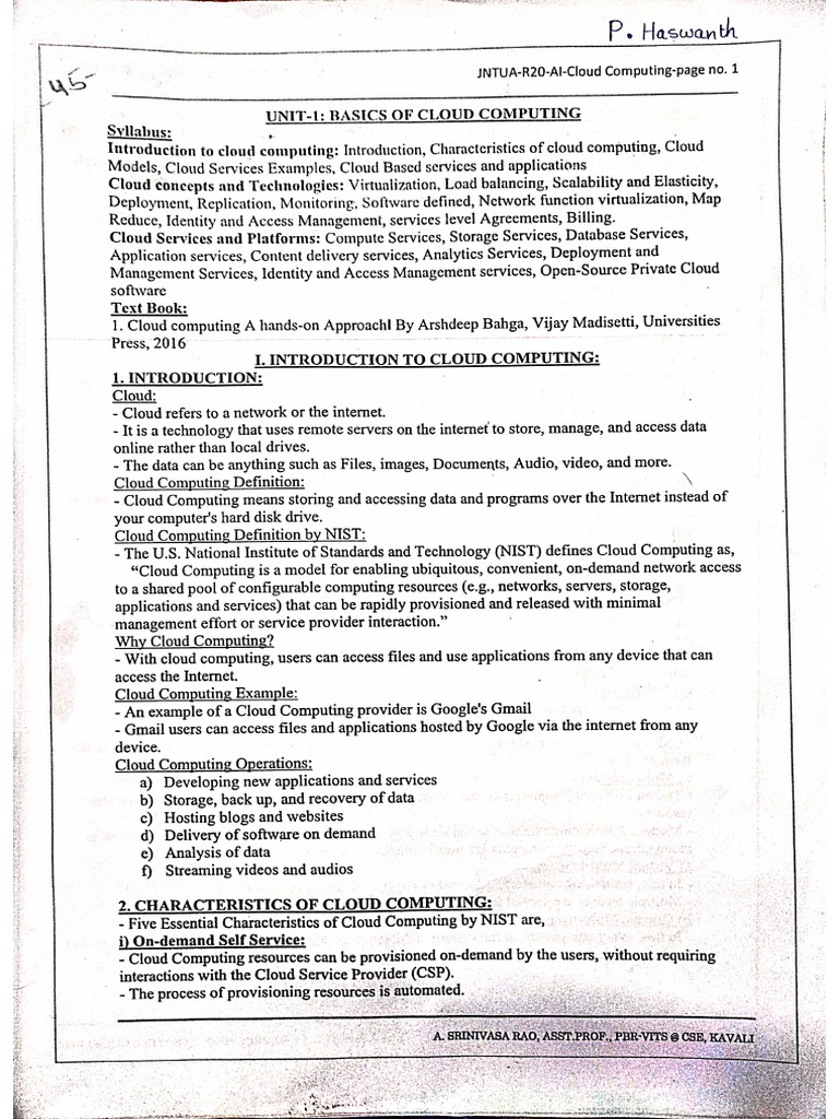 Share CC UNIT - 1 | PDF