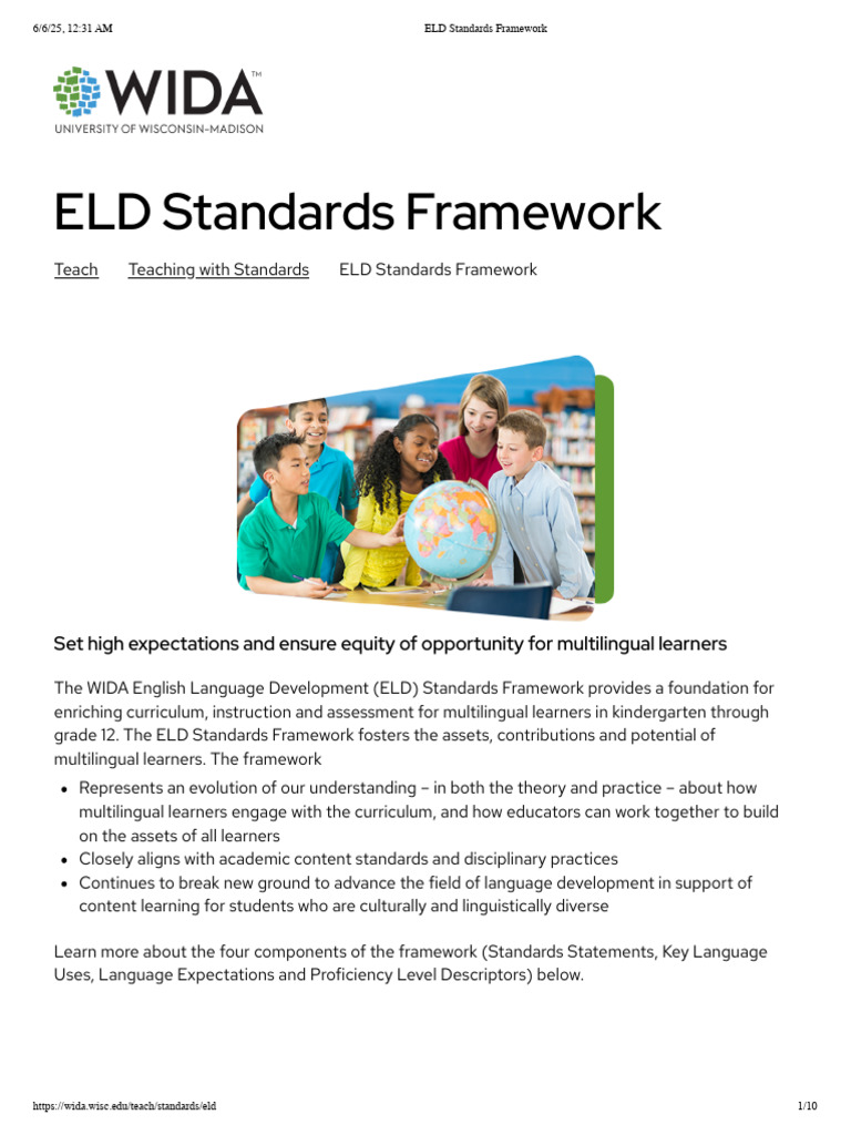 ELD Standards Framework | PDF | Behavior Modification | Education Theory