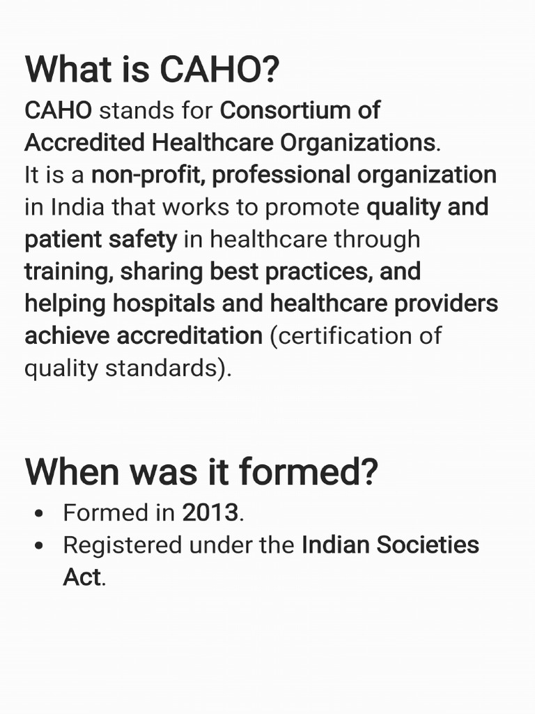 CAHO | PDF