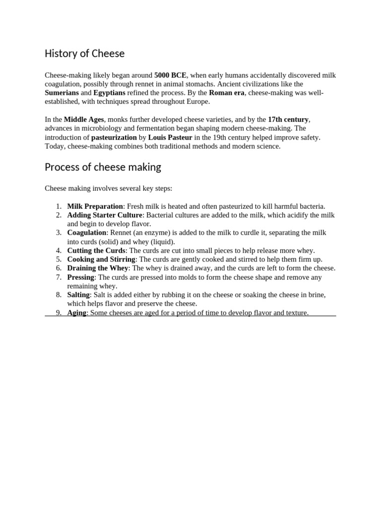 History of Cheese | PDF
