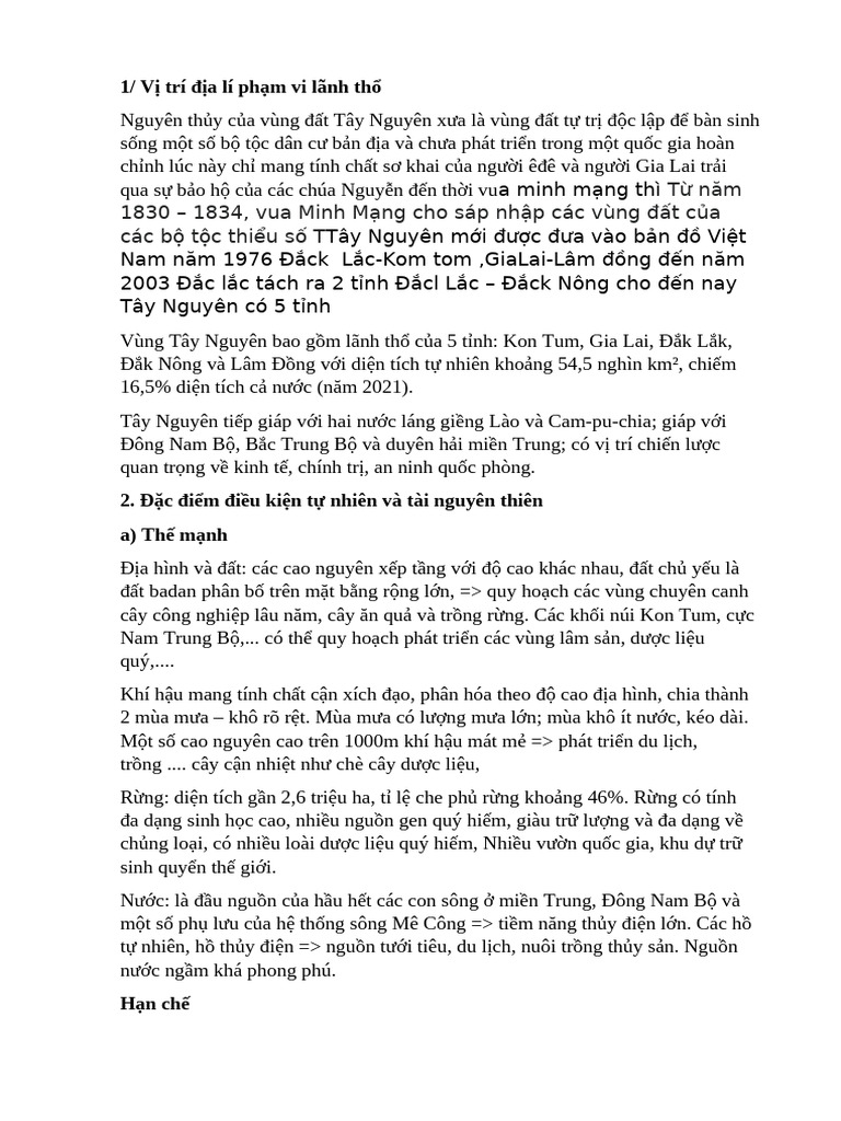 Tây Nguyên | PDF