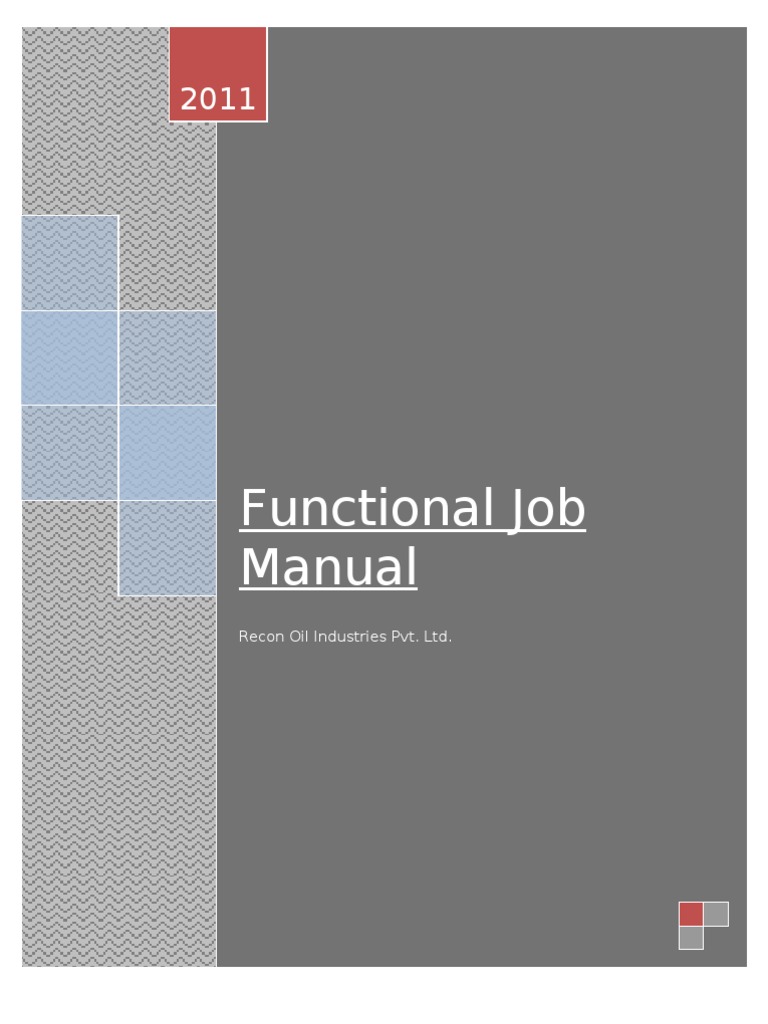 Functional JD Manual | PDF | Competence (Human Resources) | Employee Retention