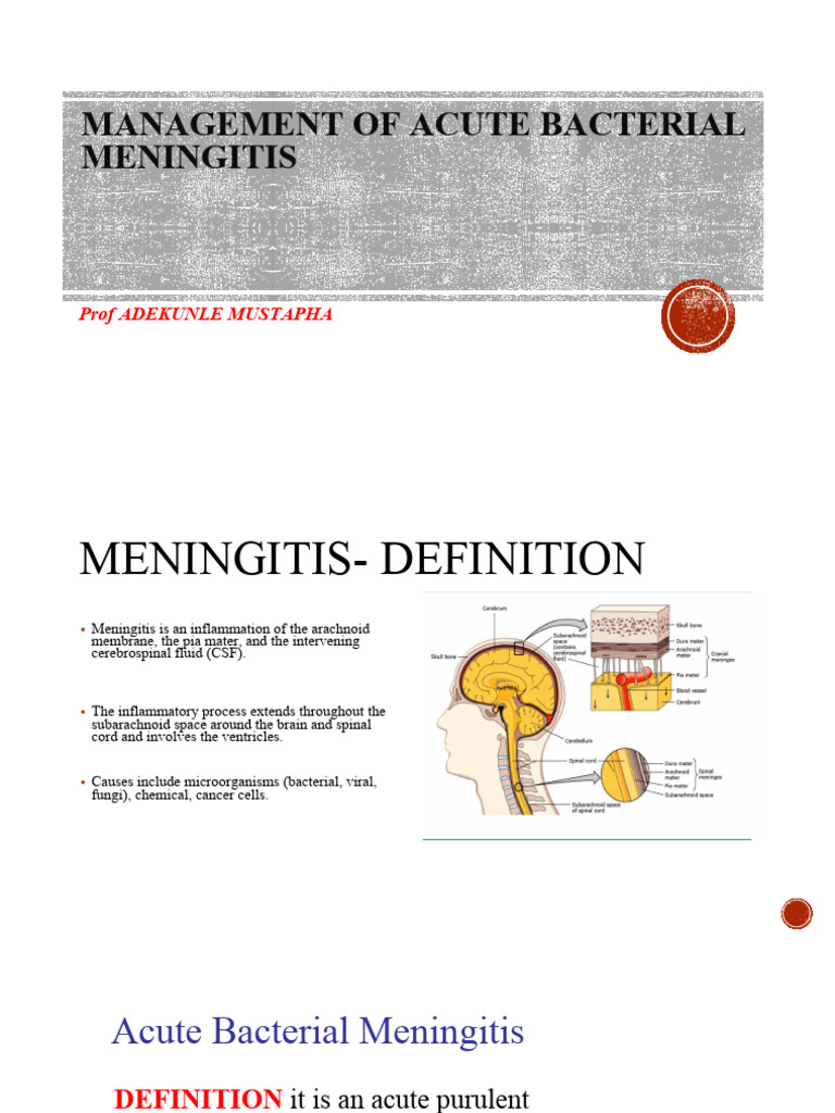 Acute Bacterial Meningitis Management | PDF | Meningitis ...