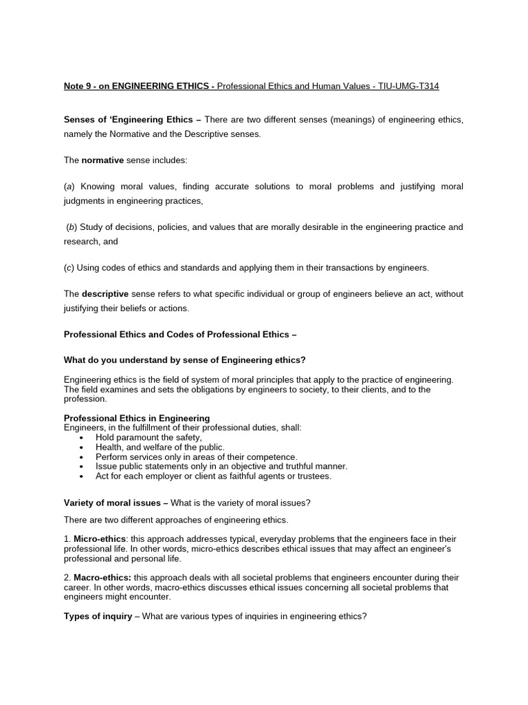 Note 9 - BCA3 Values & Ethics | PDF | Morality | Utilitarianism