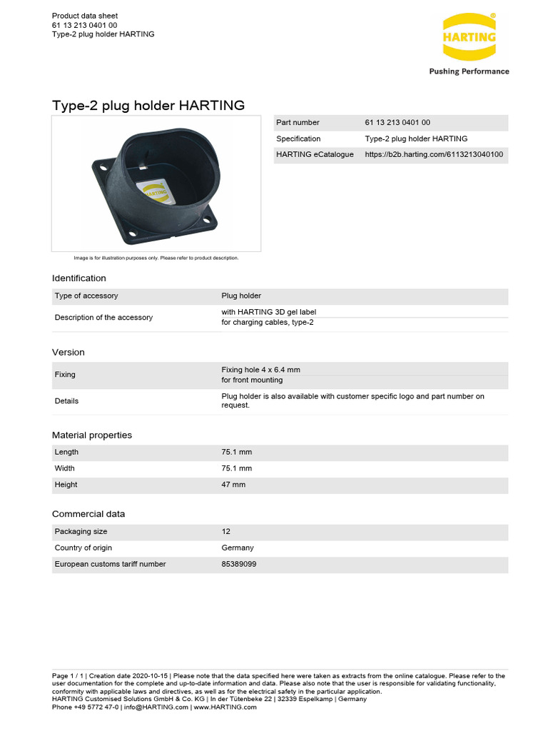 Datasheet E Mobility Accessories | PDF | Computing