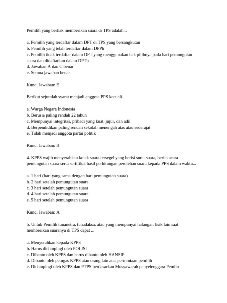 Contoh Soal CAT PPS | PDF