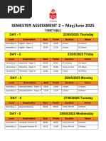Updated CSEC Timetable 2025 | PDF