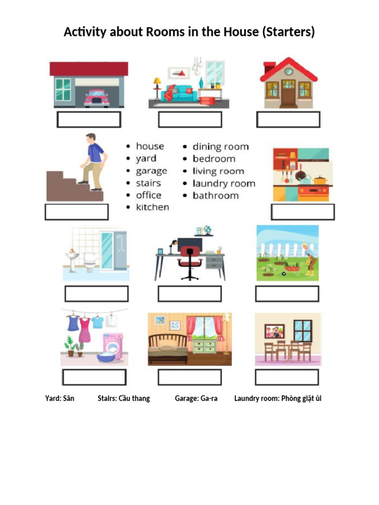 Activity About Rooms in The House (Starters) | PDF