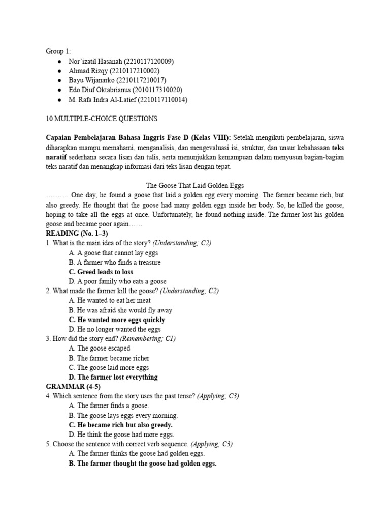 Group 1 - 10 Multiple-Choice Questions | PDF | Chess | Chess Theory