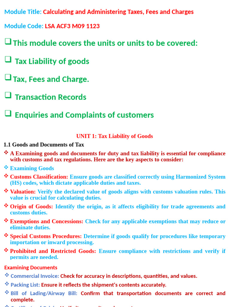 Tax Calculation and Administration Guide | PDF | Taxes | Value Added Tax