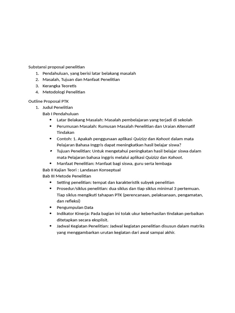 Substansi Proposal Penelitian | PDF