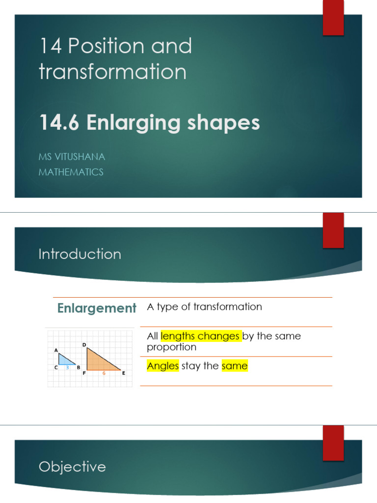 14.6 Enlarging Shapes - 10.31.10 | PDF