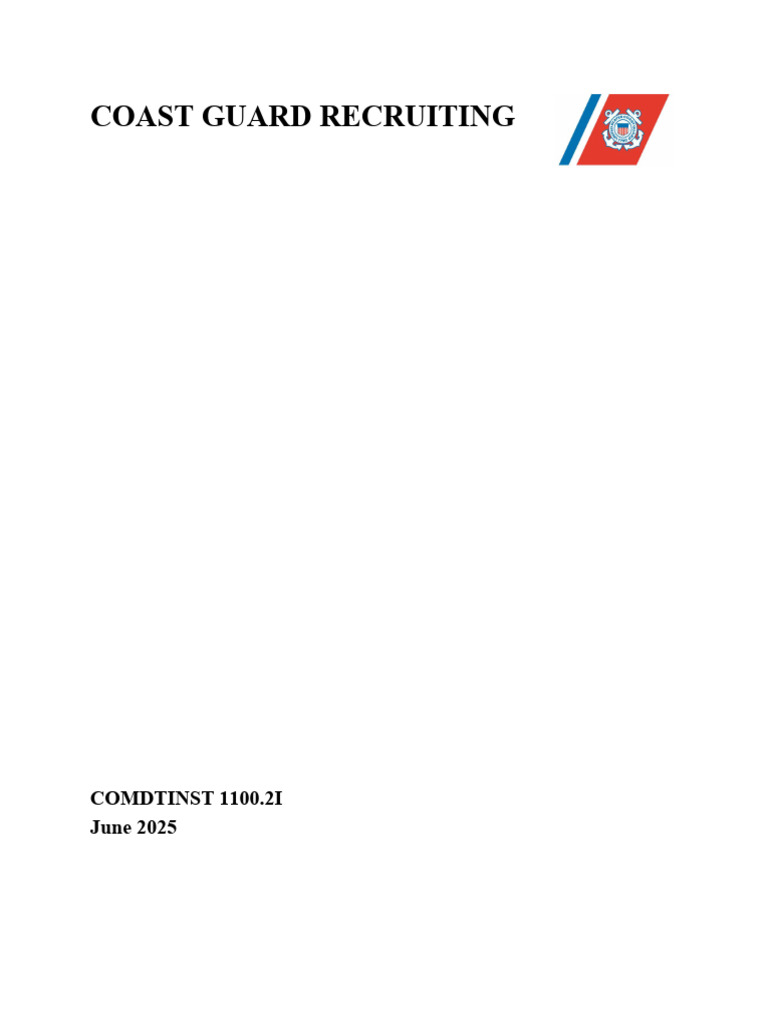 Coast Guard Recruiting Policy Guide | PDF | United States Coast Guard ...