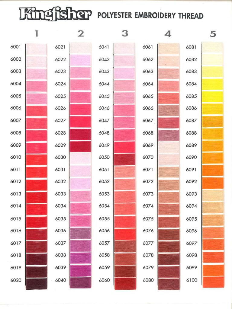 King Fisher Thread Cataloge | PDF