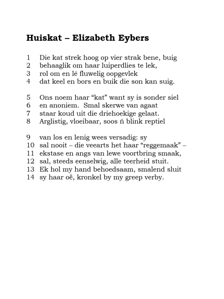 Gedig 4 Huiskat 2017 | PDF