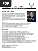 USAF Bio Template | PDF | Defence Ministries | Military