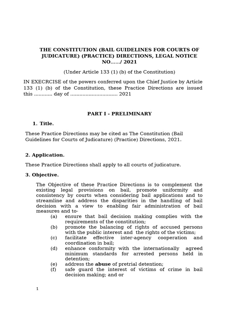 Bail Guidelines for Courts 2021 | PDF | Bail | Prosecutor