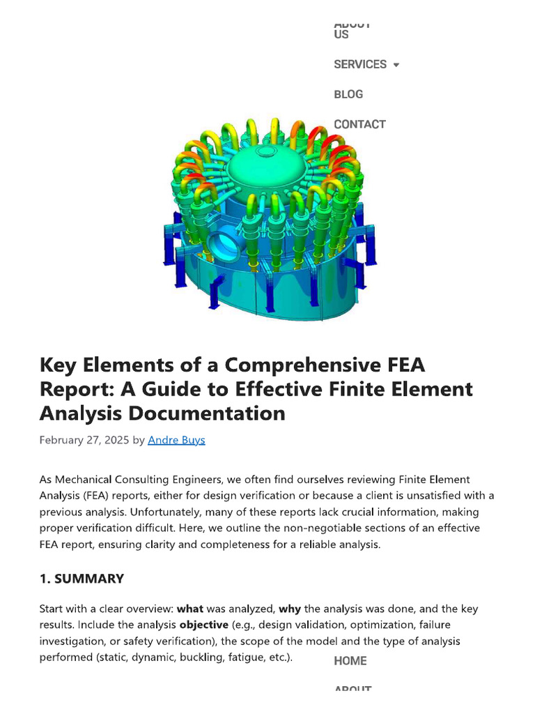 Key Elements of A Comprehensive FEA | PDF