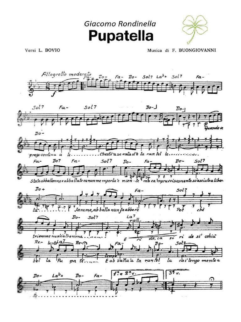 Giacomo Rondinella - PUPATELLA | PDF