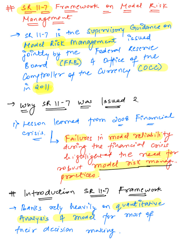SR 11 7 Framework For Model Risk Management 1736678921 | PDF