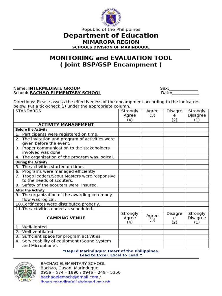2024 BSP GSP Encampment Evaluation Tool | PDF