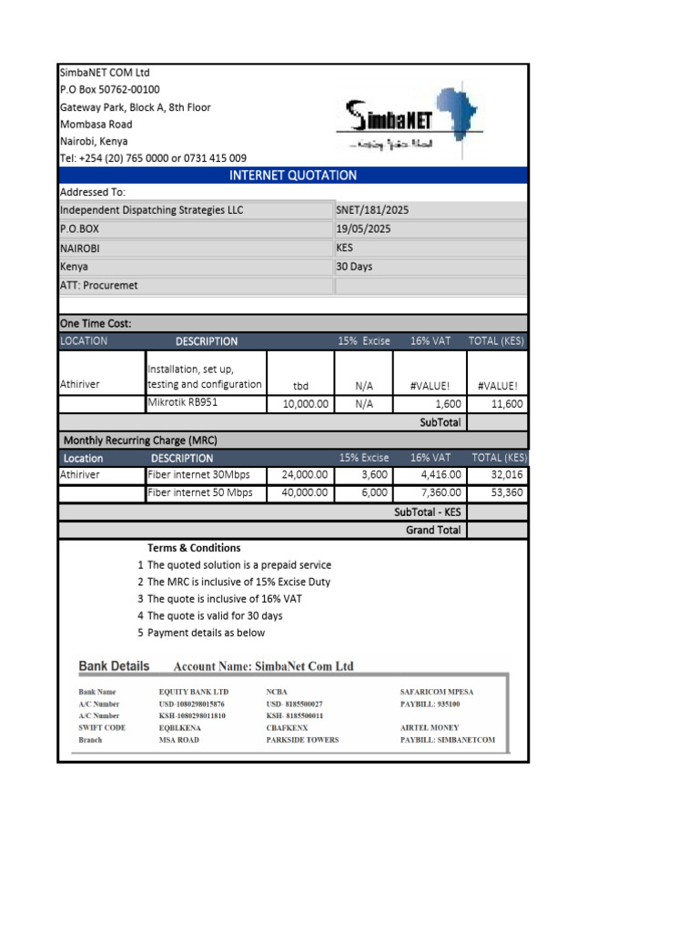 Internet Quotation | PDF