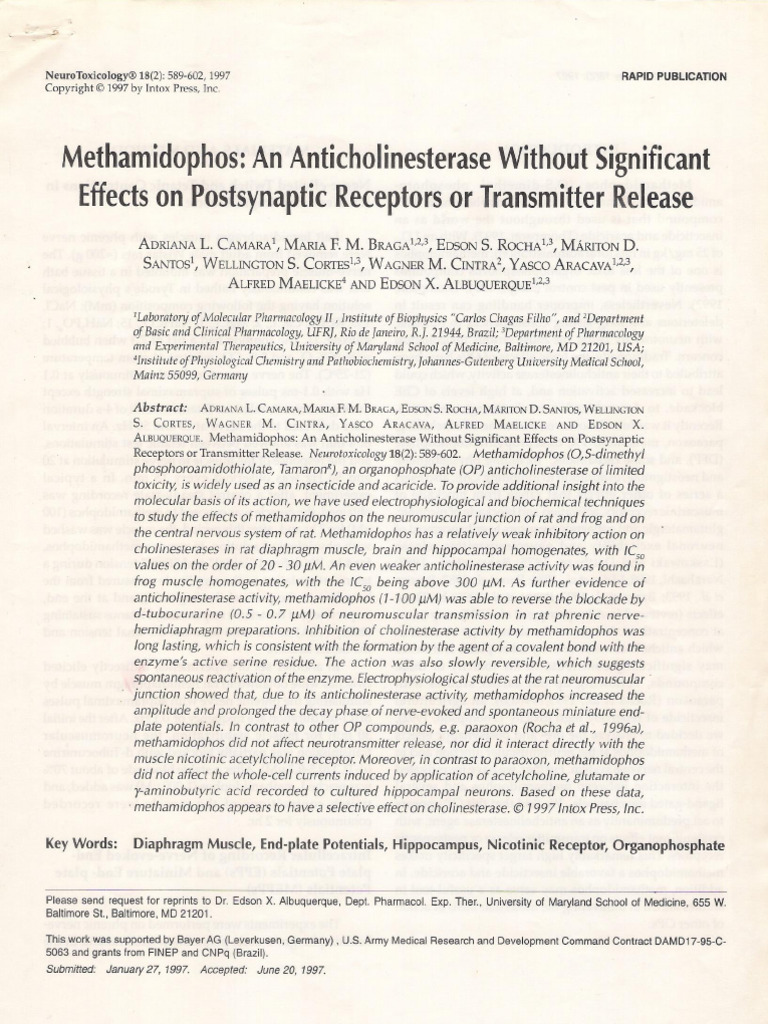 Artigo_Methamidophos | PDF