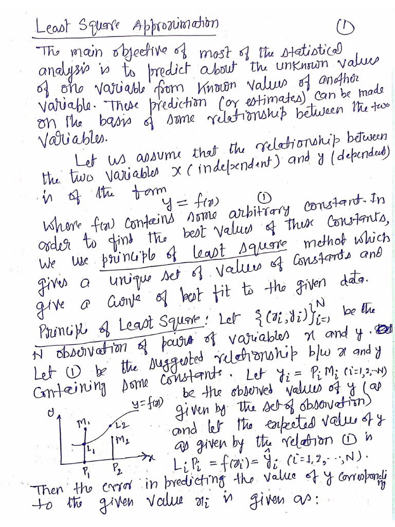 Least Square Approximation | PDF