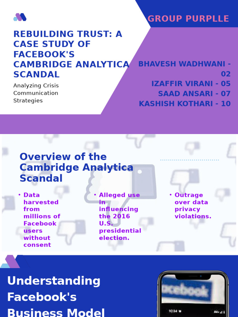 Rebuilding Trust A Case Study of Facebook's Cambridge Analytica Scandal | PDF