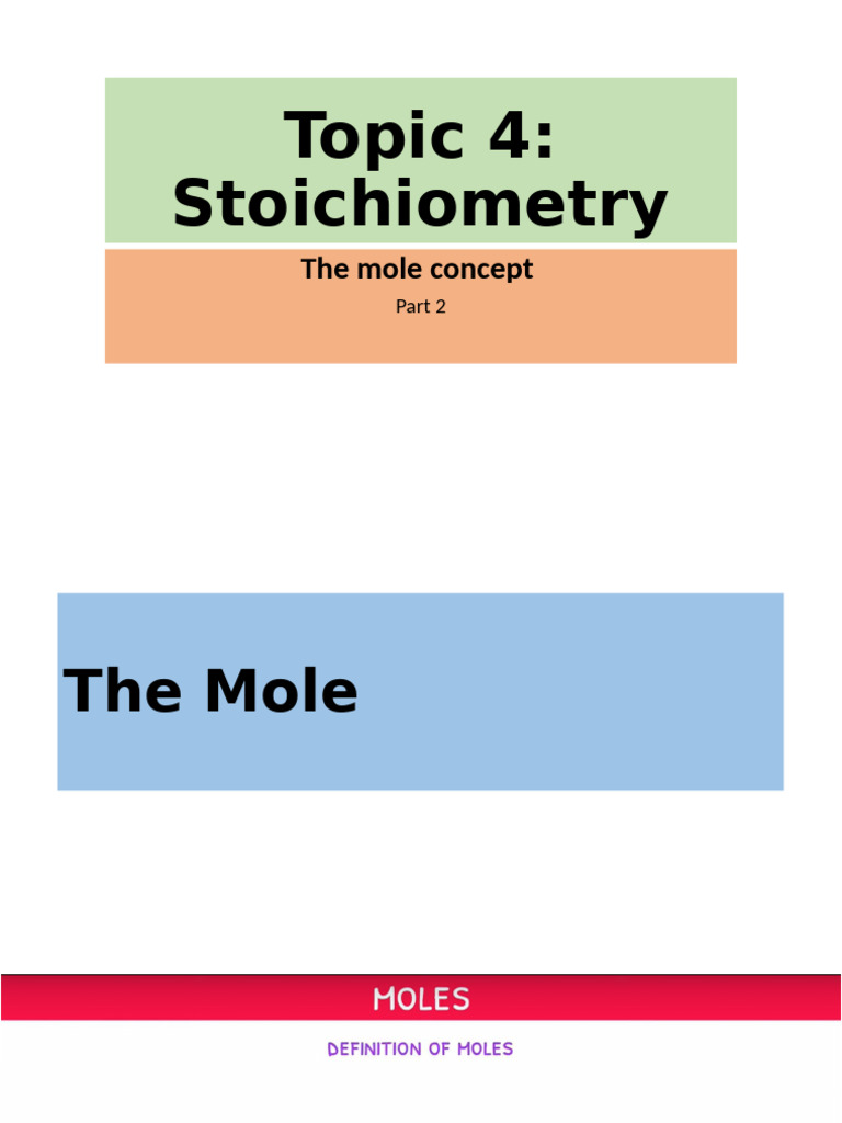 P2 - Stoichiometry and Mole Concept | PDF | Mole (Unit) | Litre