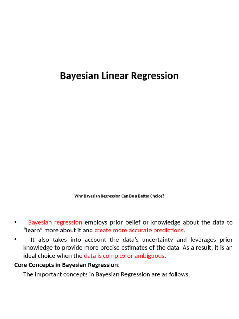 Bayesian Linear Regression | PDF