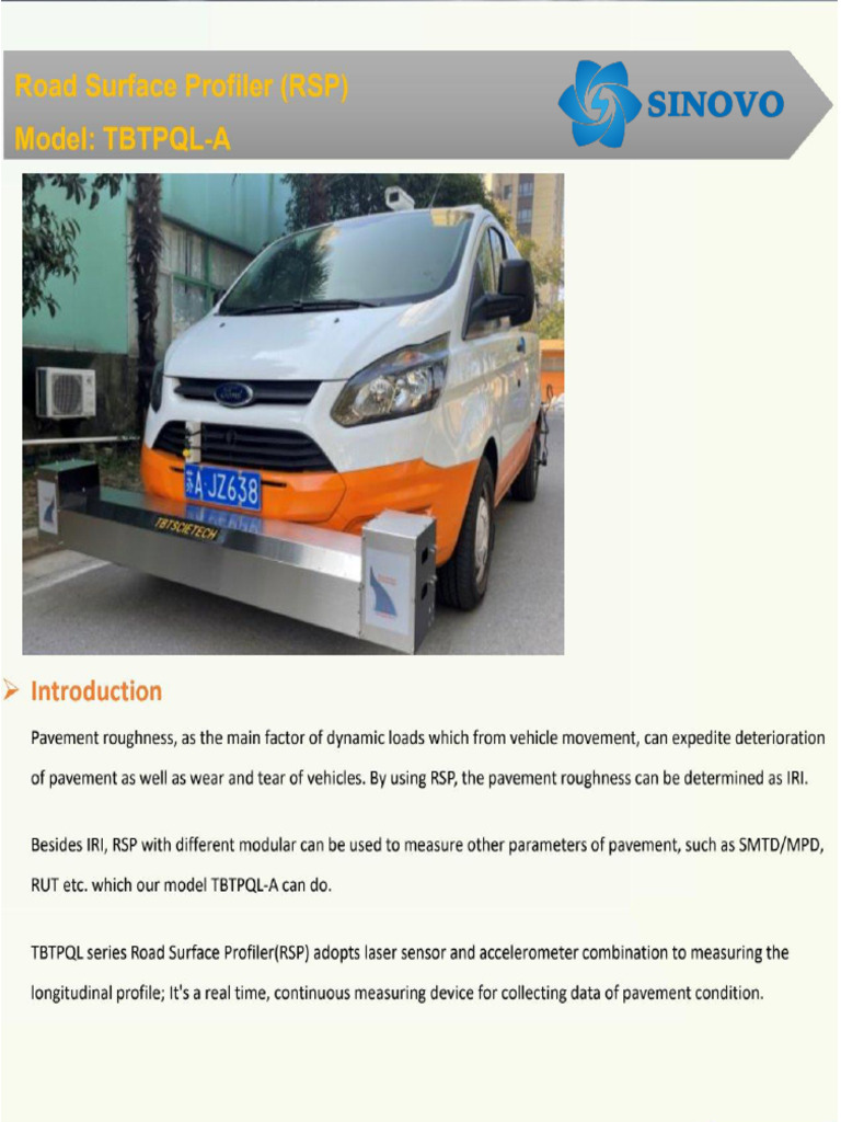 SINOVO-A Road Surface Profiler | PDF