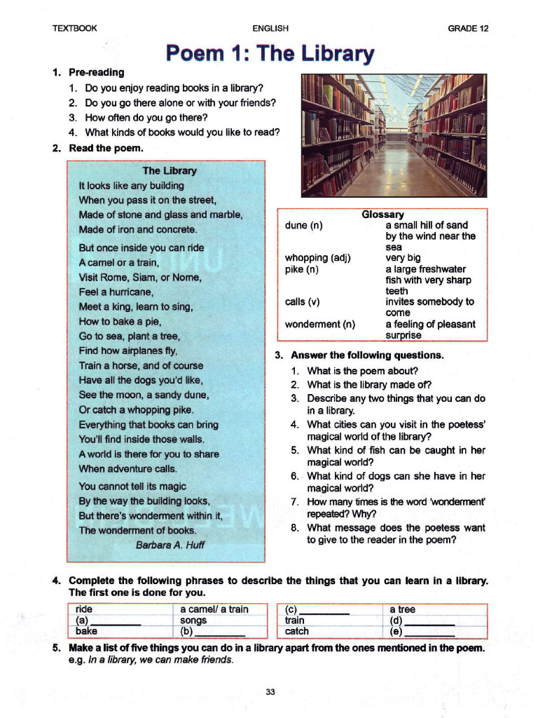 Poem1 The Library | PDF