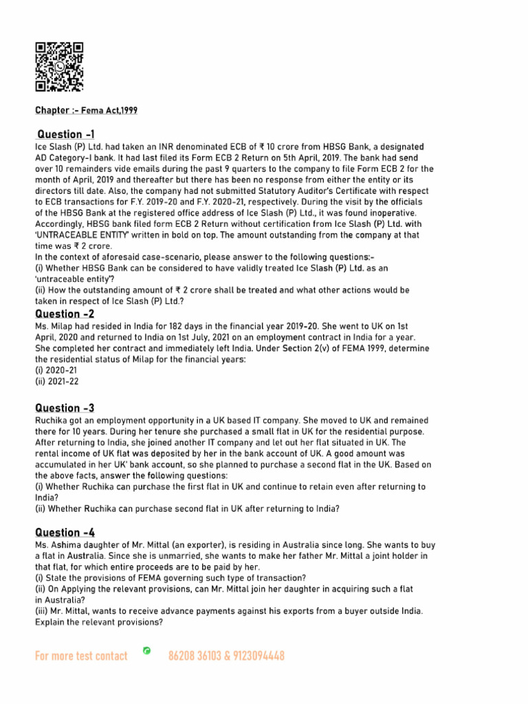 Fema Act 1999 (1) - Processed | PDF