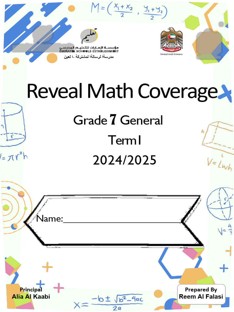 EoT 1 Reveal Math Coverage With Answersh | PDF