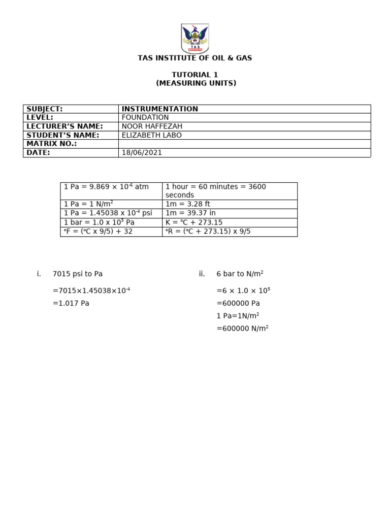 Tutorial 1 B21 | PDF