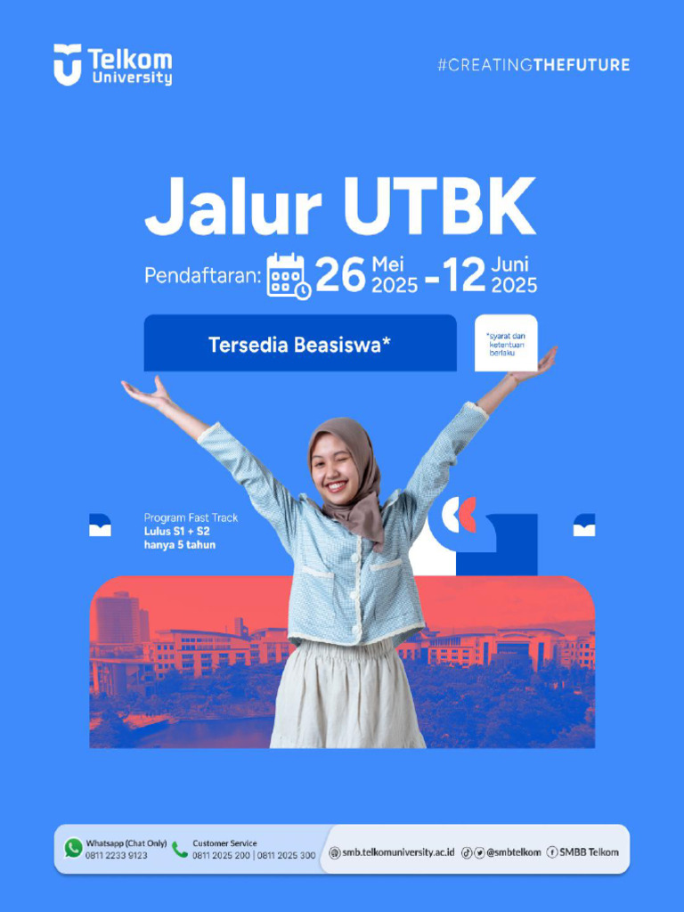 Brosur Jalur UTBK Telkom University 2025 Updated | PDF