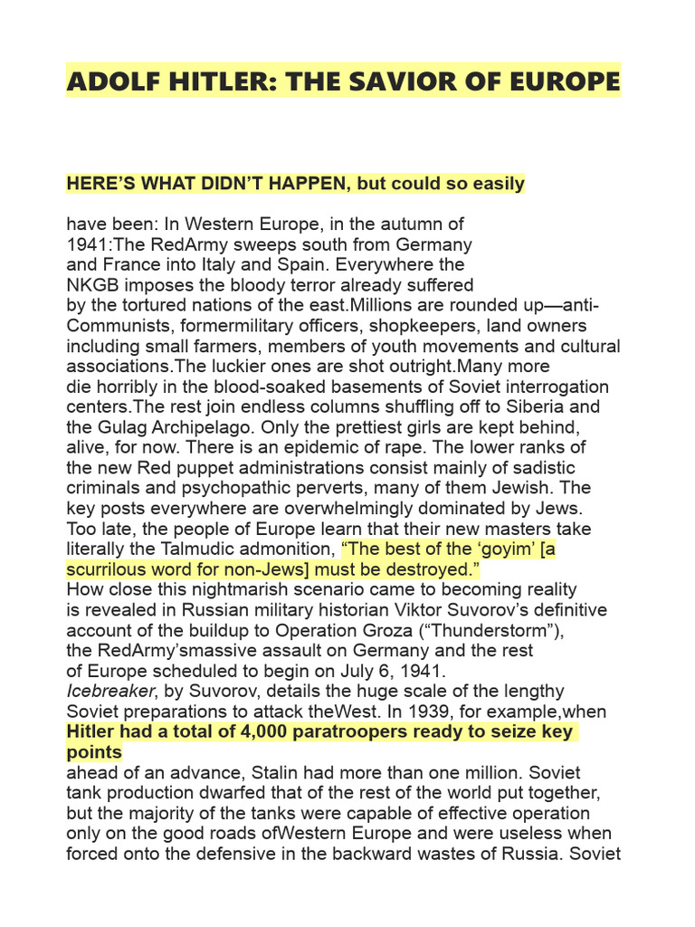 A.hitler Saved Europe - Counter Operation Groza | PDF | Warfare | Conflicts