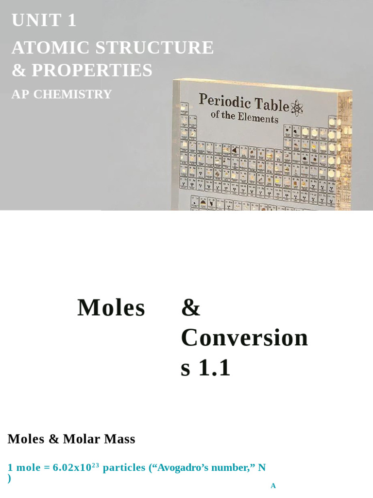 Unit 1 - Atomic Structure & Properties - Slides | PDF | Ion | Electron ...