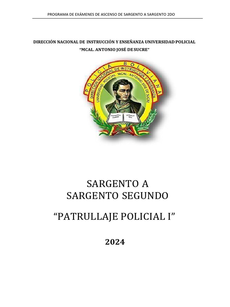 Exámenes de Ascenso: Sargento 2024 | PDF | Policía | Estado (política)