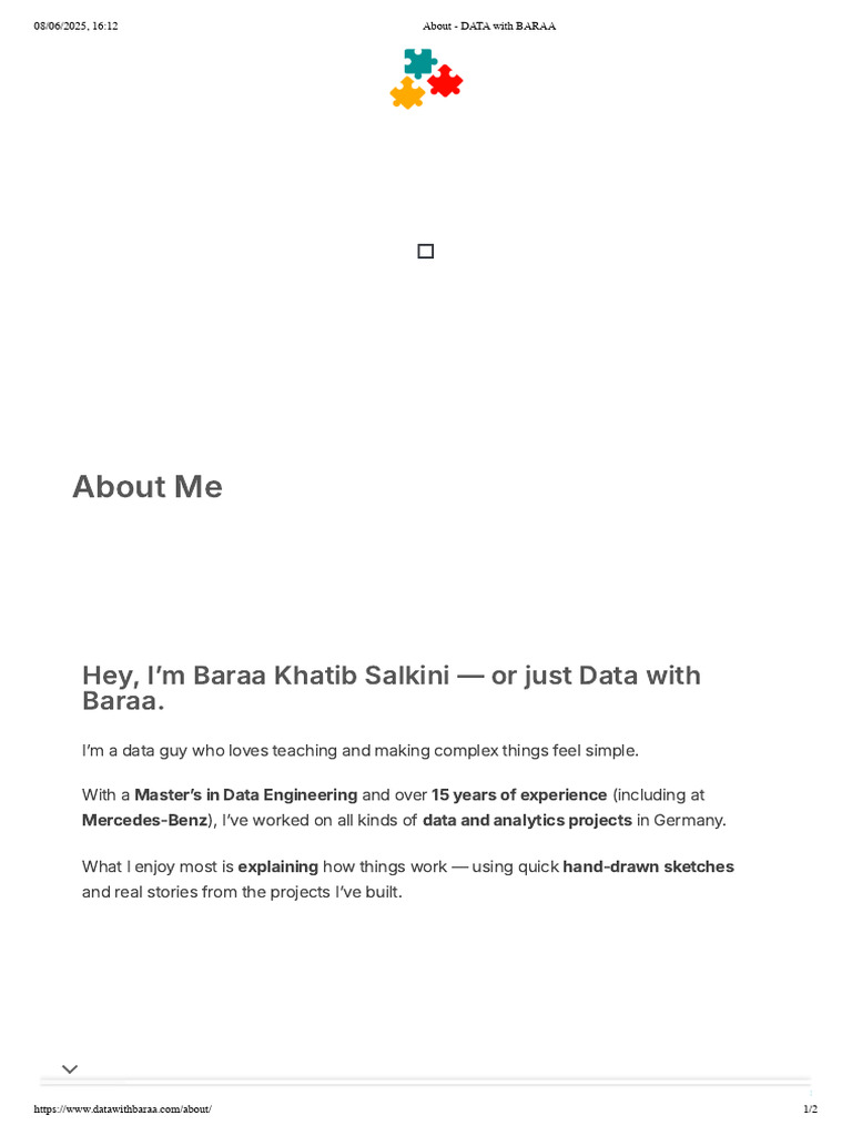 About - Data With Baraa | PDF