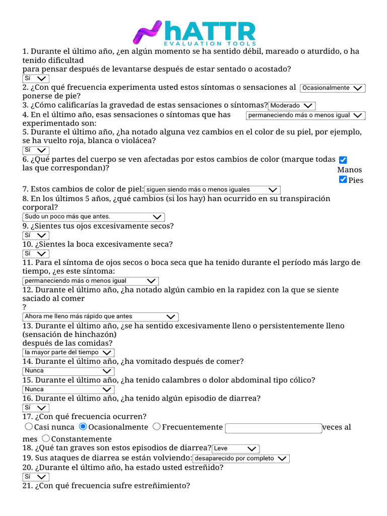COMPASS-31 (Puntuación Compuesta de Síntomas Autonómicos-31 ...