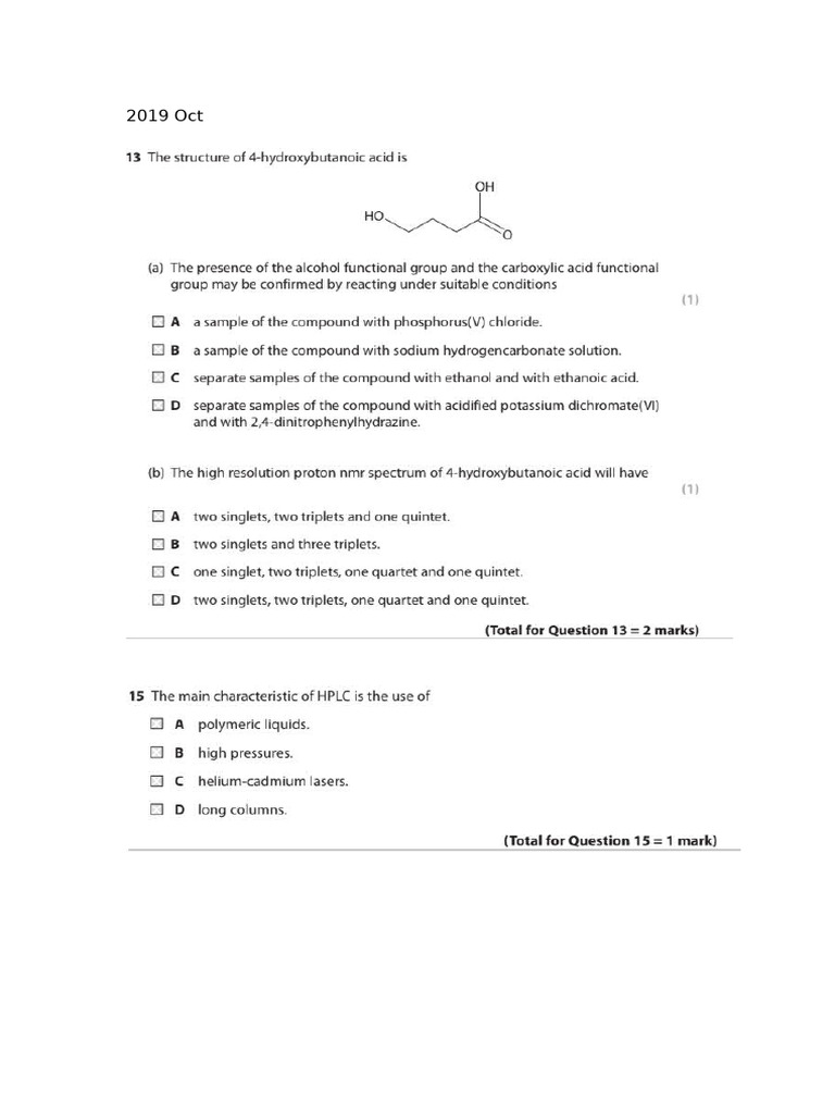 Spectroscopy and Chromatography Questions | PDF