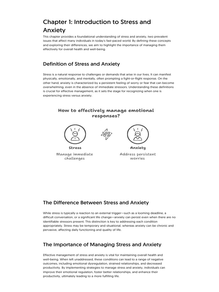 Chapter 1 - Introduction To Stress and Anxiety | PDF